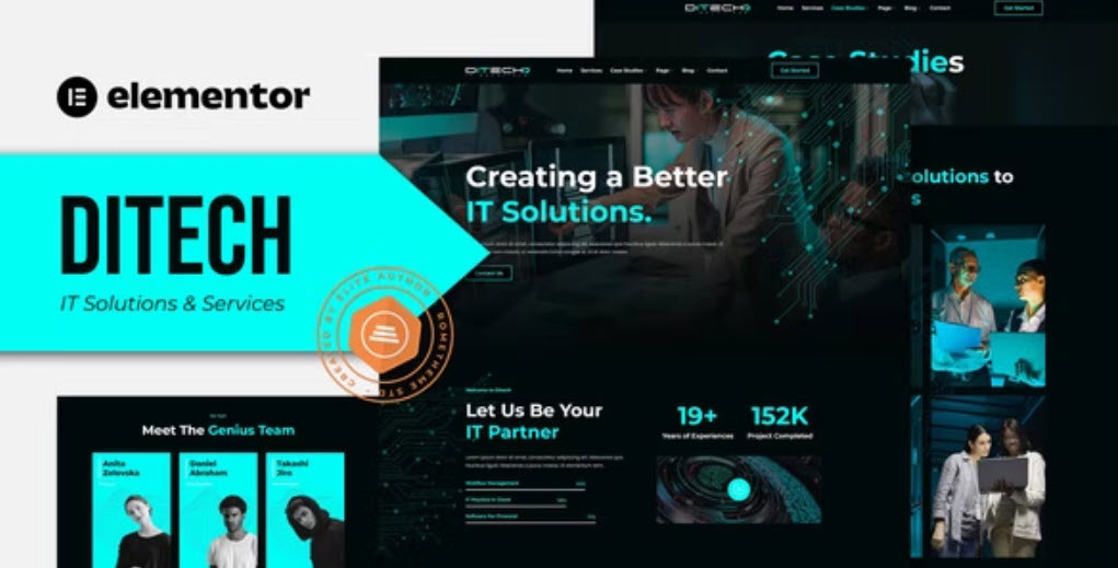 Ditech - IT Solutions & Services Company Elementor Template Kit - GPL ...