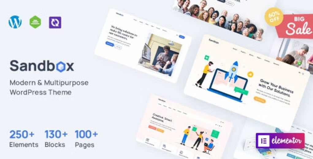 Sandbox - Modern & Multipurpose WordPress Theme - GPL Downloads