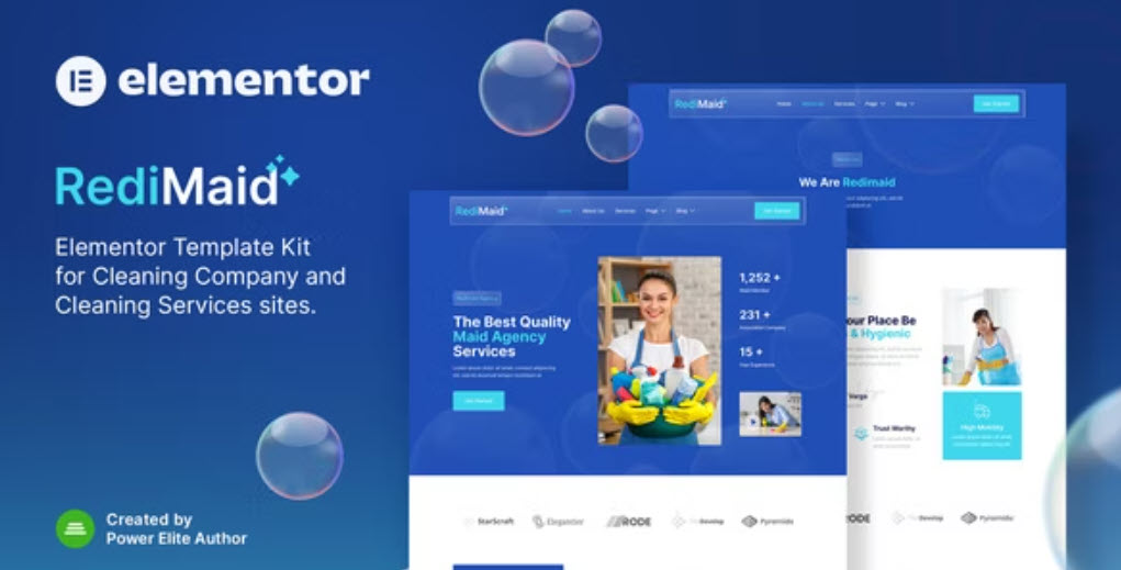 Redimaid - Cleaning & Maid Service Agency Elementor Template Kit - GPL ...