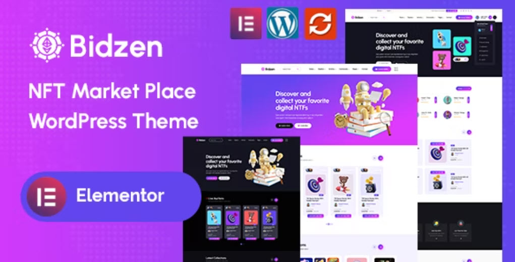 Bidzen - NFT Marketplace WordPress Theme - GPL Downloads