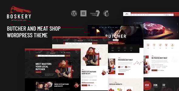 Boskery - Butcher & Meat Shop WordPress Theme - GPL Downloads